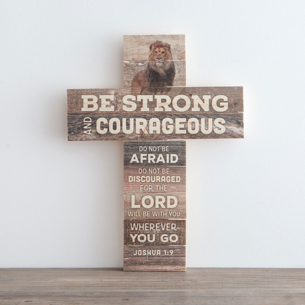 Be Strong and Courageous – Wooden Cross – (in)courage