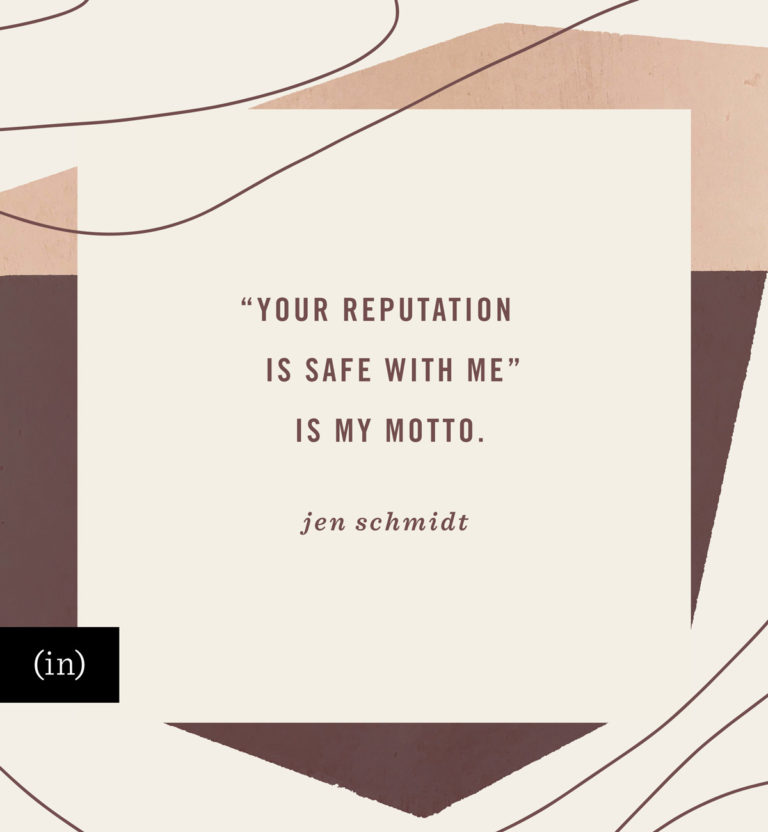 Your Reputation Is Safe with Me – (in)courage