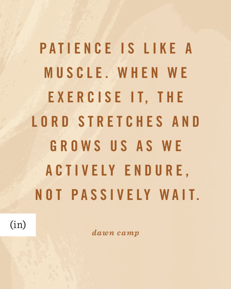 Exercising Patience Through Active Endurance – (in)courage